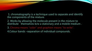 Basic concept of chromatography | PPTX
