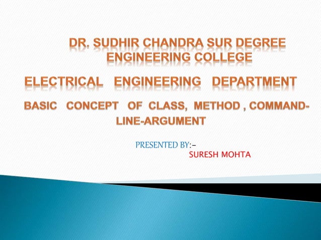 Basic concept of class, method , command line-argument | PPT