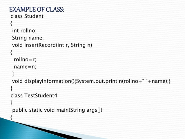 Basic concept of class, method , command line-argument | PPT