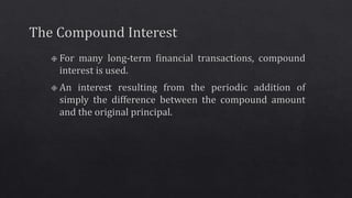 Basic concept of compound interest | PPTX