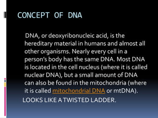 BASIC CONCEPT OF GENE , DNA,& CHROMOSOME ppt.pptx