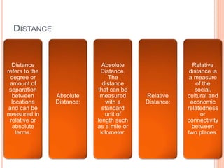 Basic concept of geography | PPTX
