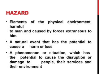Grade 12 DRRR basic concept of hazard.. | PPT
