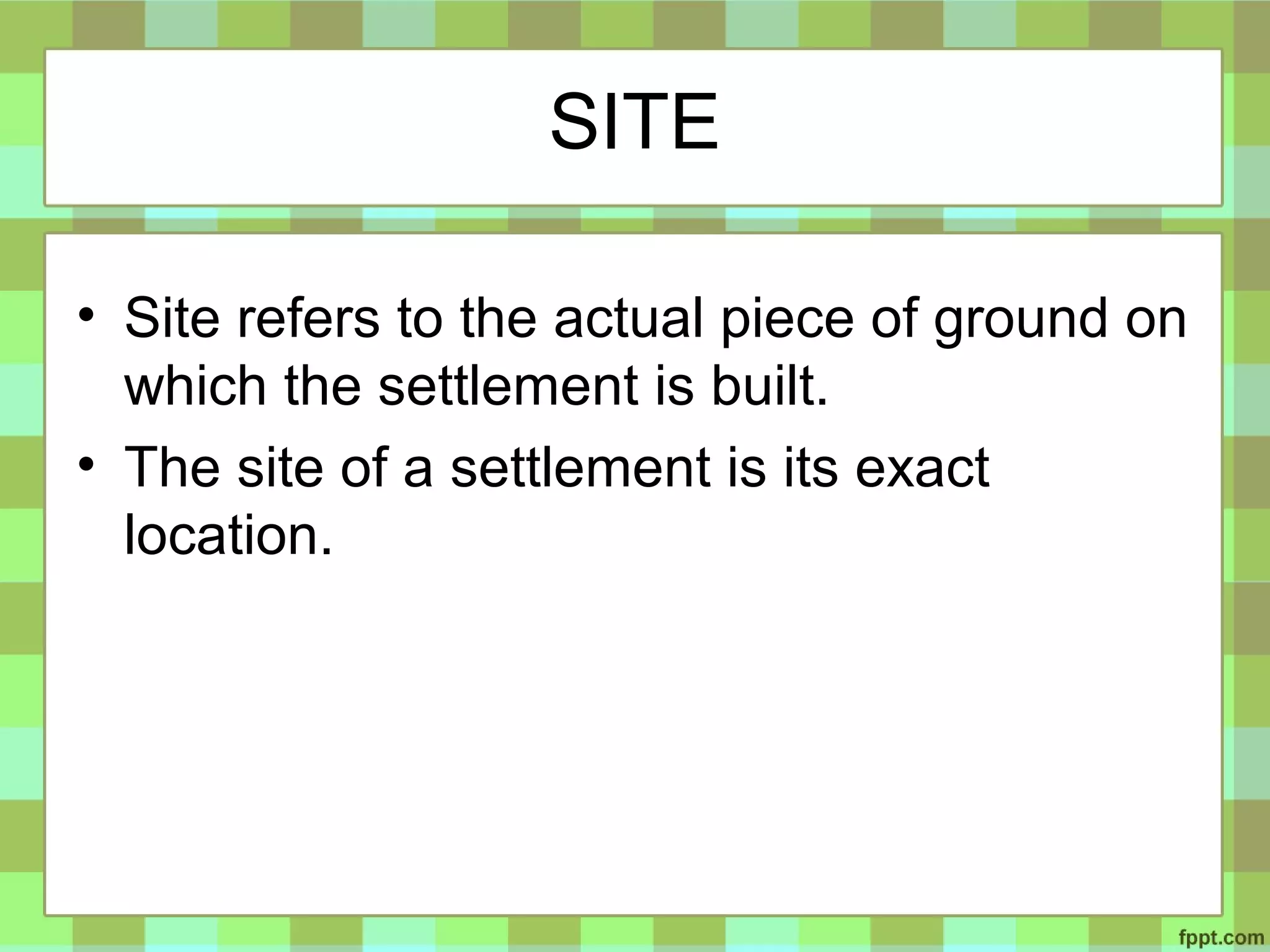 Basic Concept of Human Settlement by Martin Adlaon Arnaiz Jr. | PPT