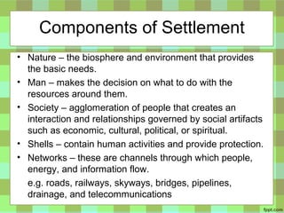 Basic Concept of Human Settlement by Martin Adlaon Arnaiz Jr. | PPT