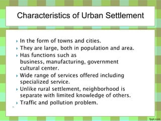 Basic Concept of Human Settlement by Martin Adlaon Arnaiz Jr. | PPT