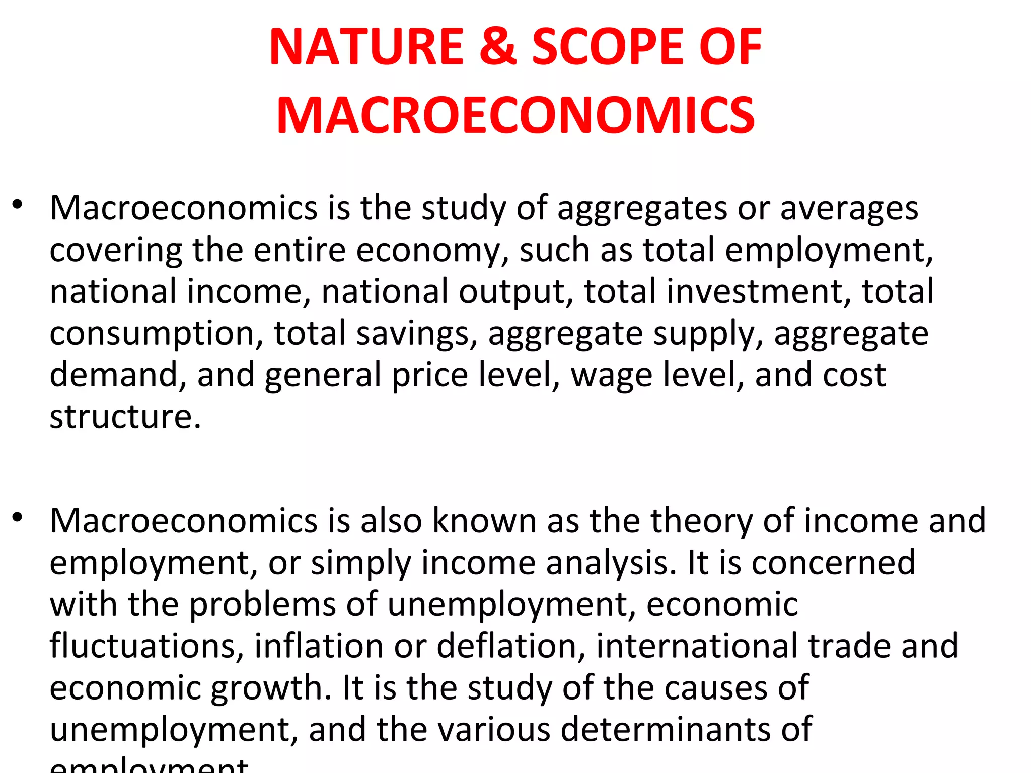 Basic concept of macro economics | PPT