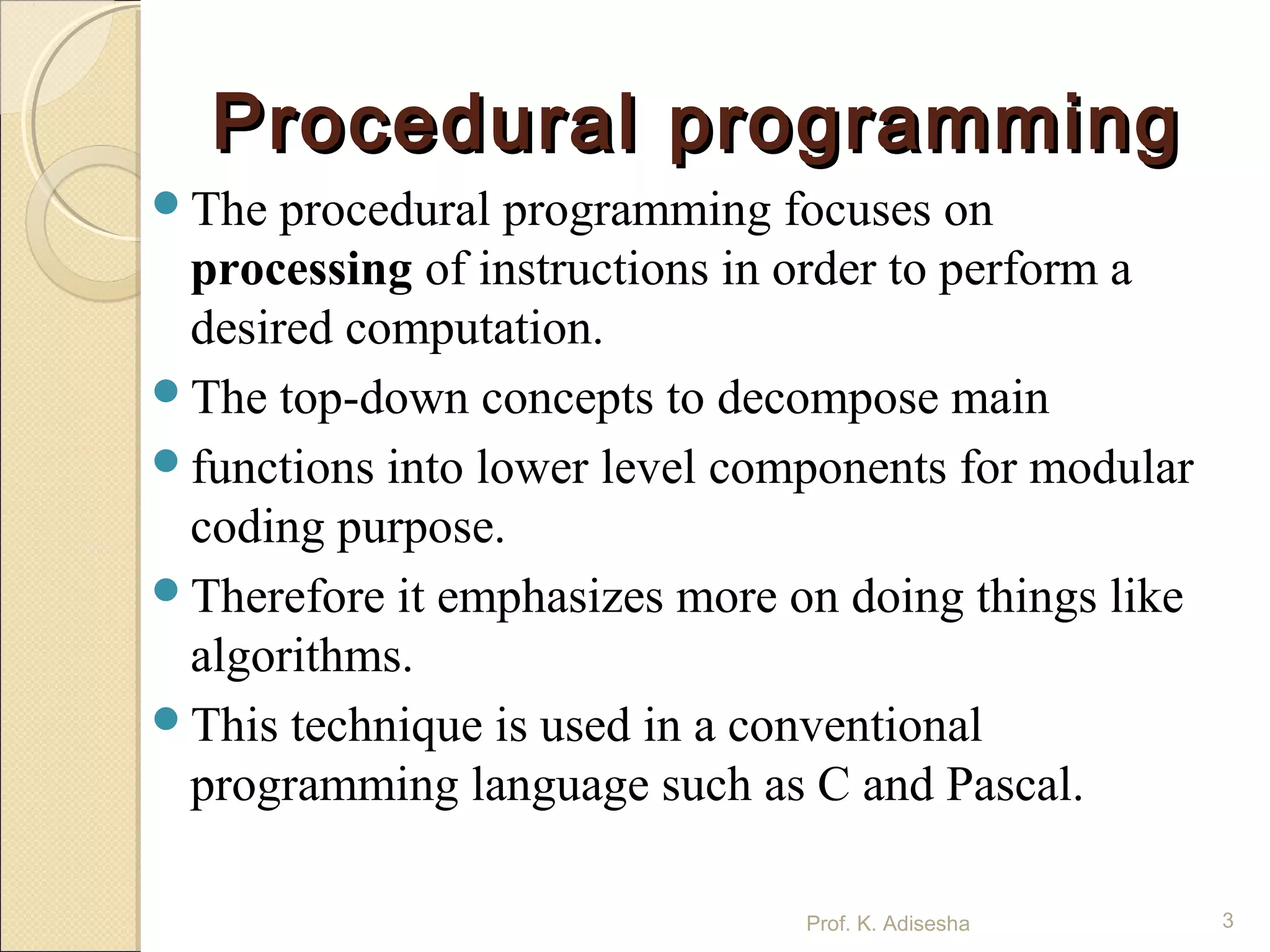 Basic concept of OOP's | PPT | Programming Languages | Computing
