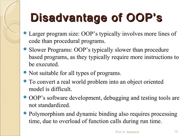 Basic concept of OOP's | PPT | Programming Languages | Computing