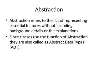 Basic Concept of Object oriented Programming | PPTX