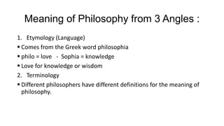 Basic concept of philosophy | PPTX