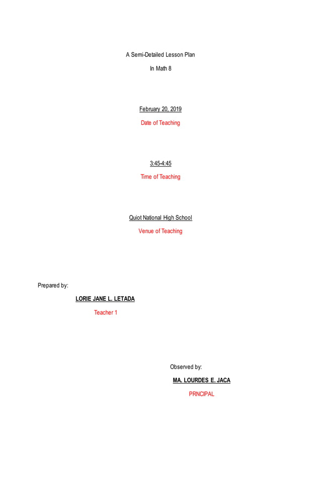 Lesson Plan on Basic concept of probability | DOCX