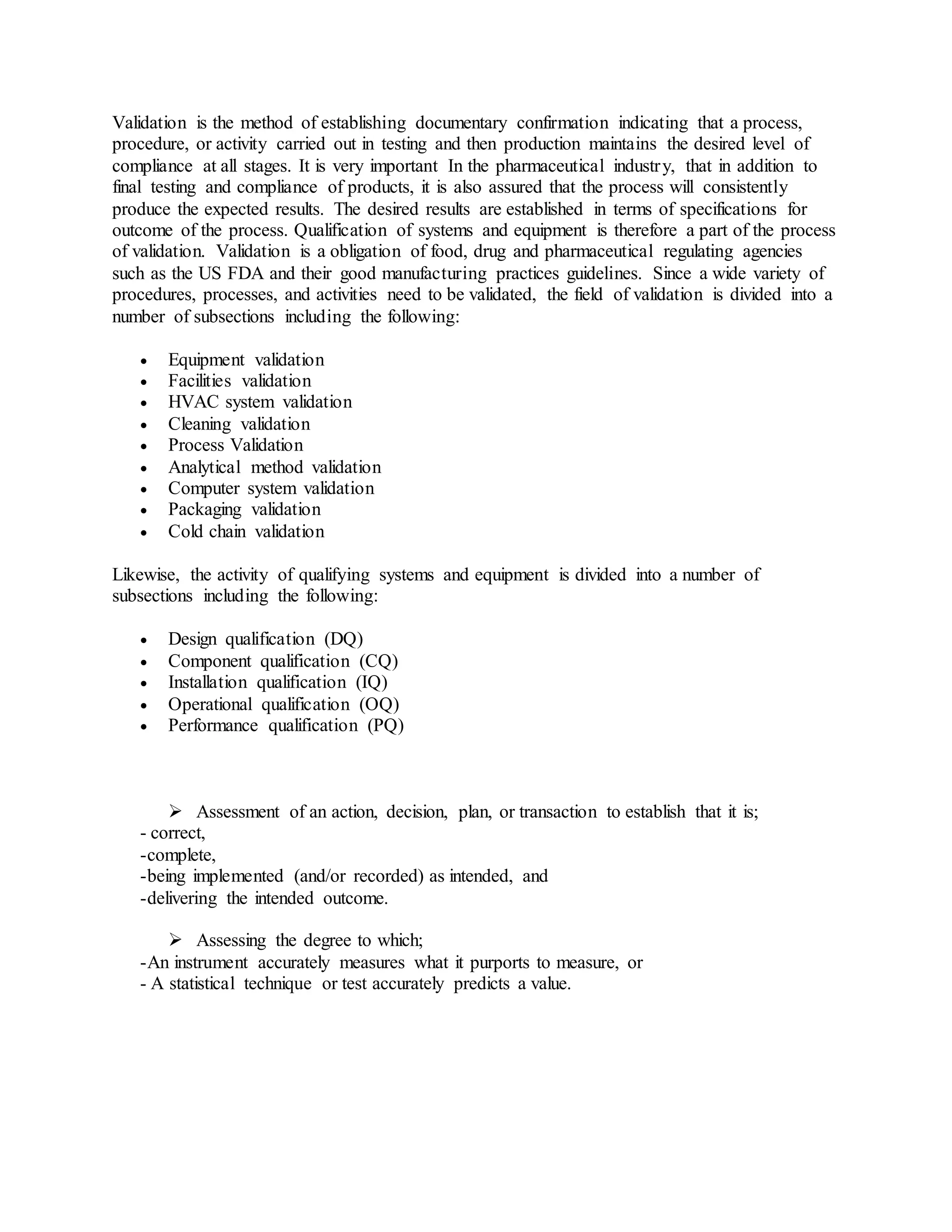 Basic concept of process validation | DOCX