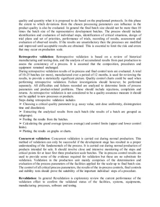 Basic concept of process validation | DOCX