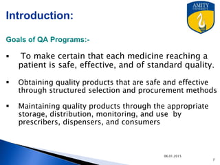 Basic Concepts of Quality Assurance & Management | PPTX ...