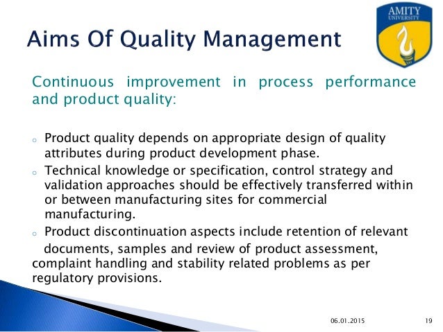 Basic Concepts of Quality Assurance & Management