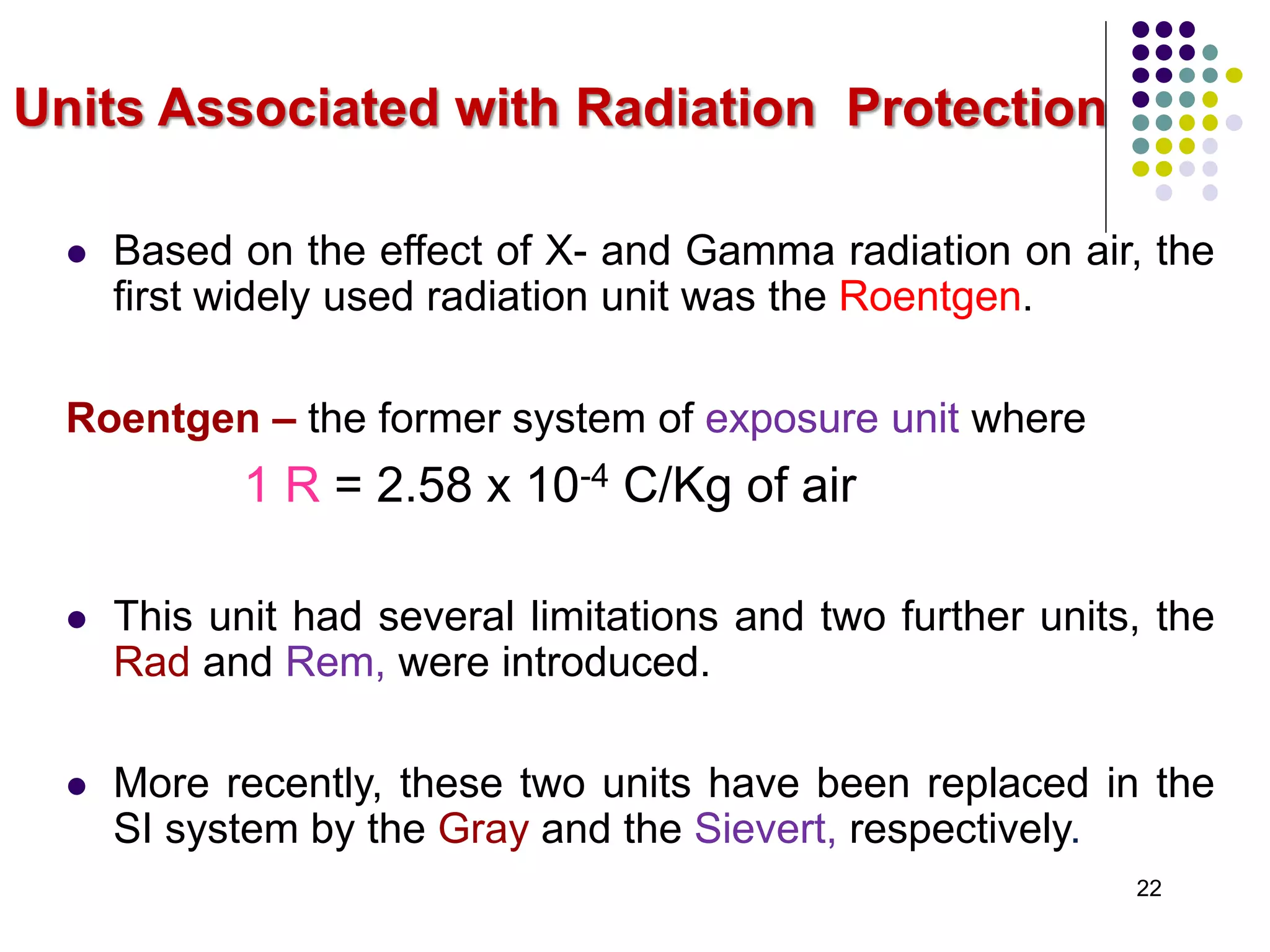 Basic concept of radiation, radioactivity, radiation dose | PPT