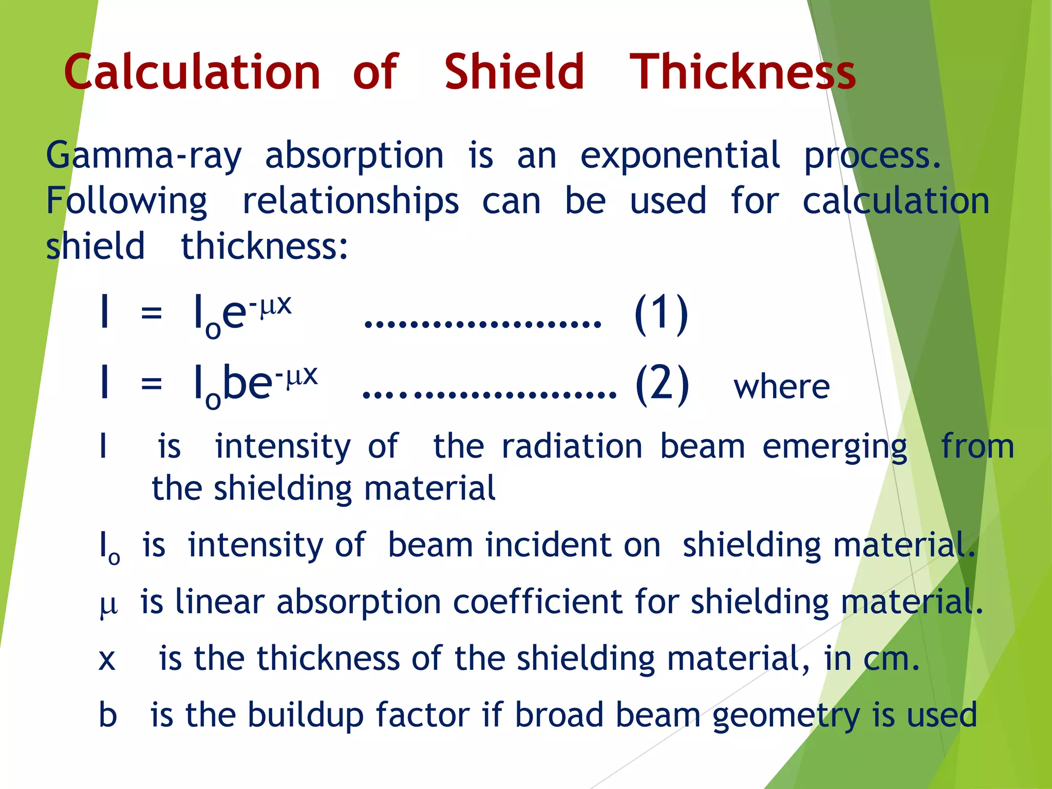 BASIC CONCEPT OF RADIATION SHIELDING AND ITS CALCULATION TECHNIQUES | PPT