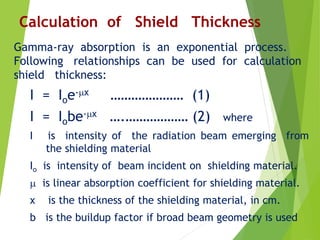 BASIC CONCEPT OF RADIATION SHIELDING AND ITS CALCULATION TECHNIQUES | PPT