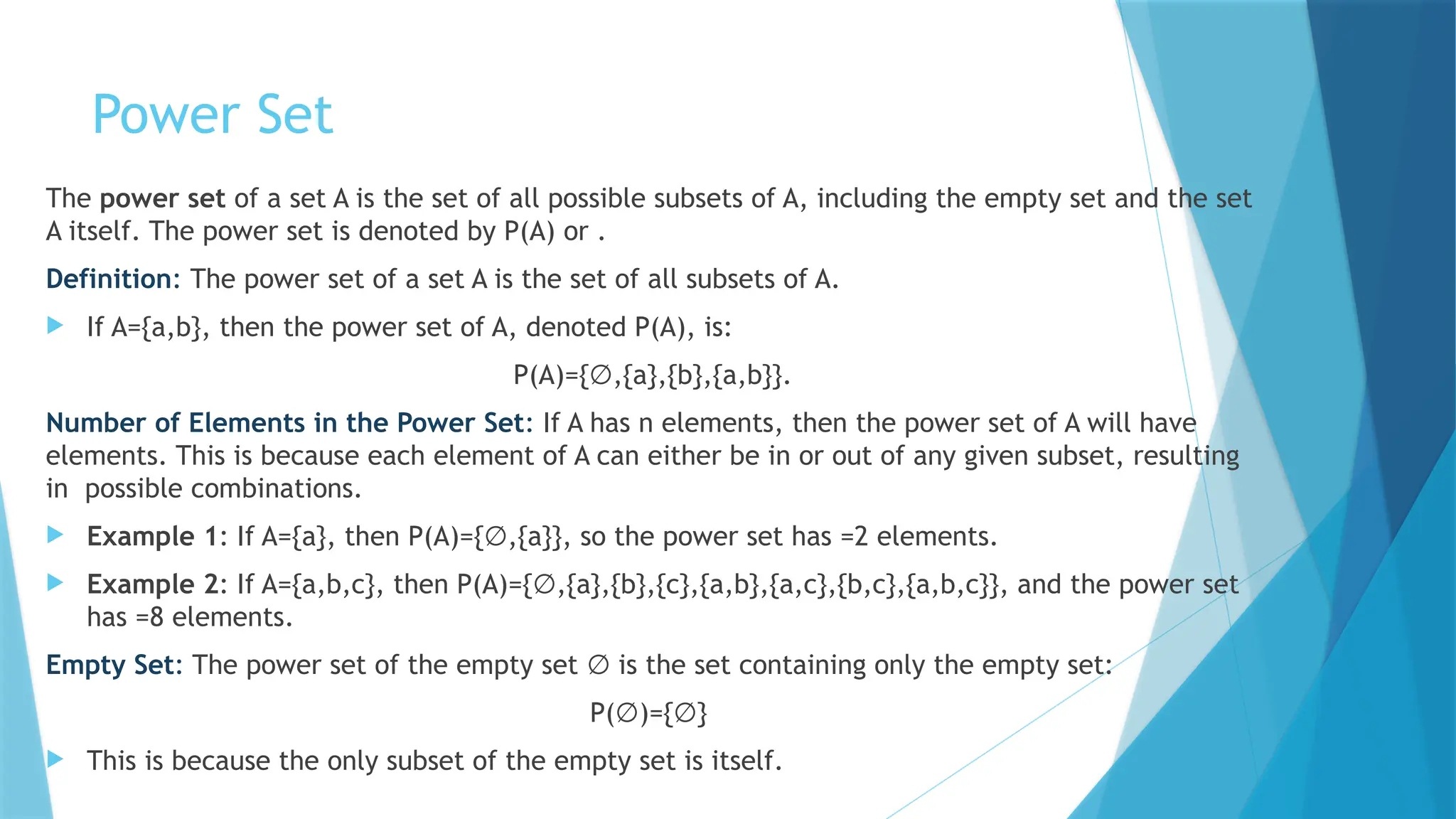 BASIC CONCEPT OF SET THEORY - DISCRETE MATHEMATICS.pptx BASIC CONCEPT OF SET THEORY - DISCRETE MATHEMATICS.pptx