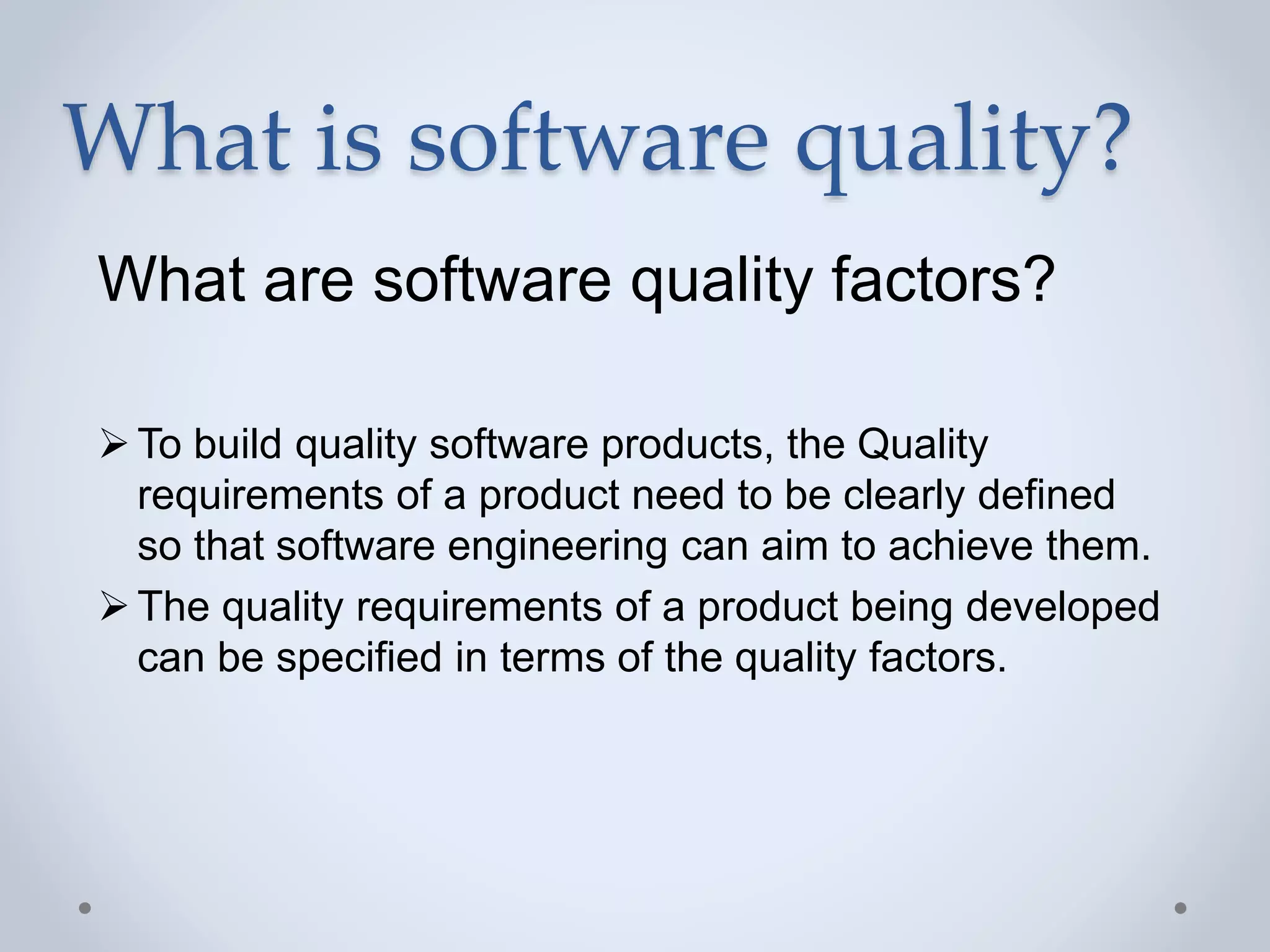Basic Concept of Software Quality | PPT