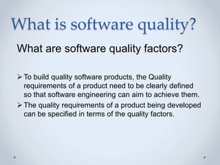 Basic Concept of Software Quality | PPT