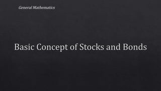 Basic concept of stocks | PPTX