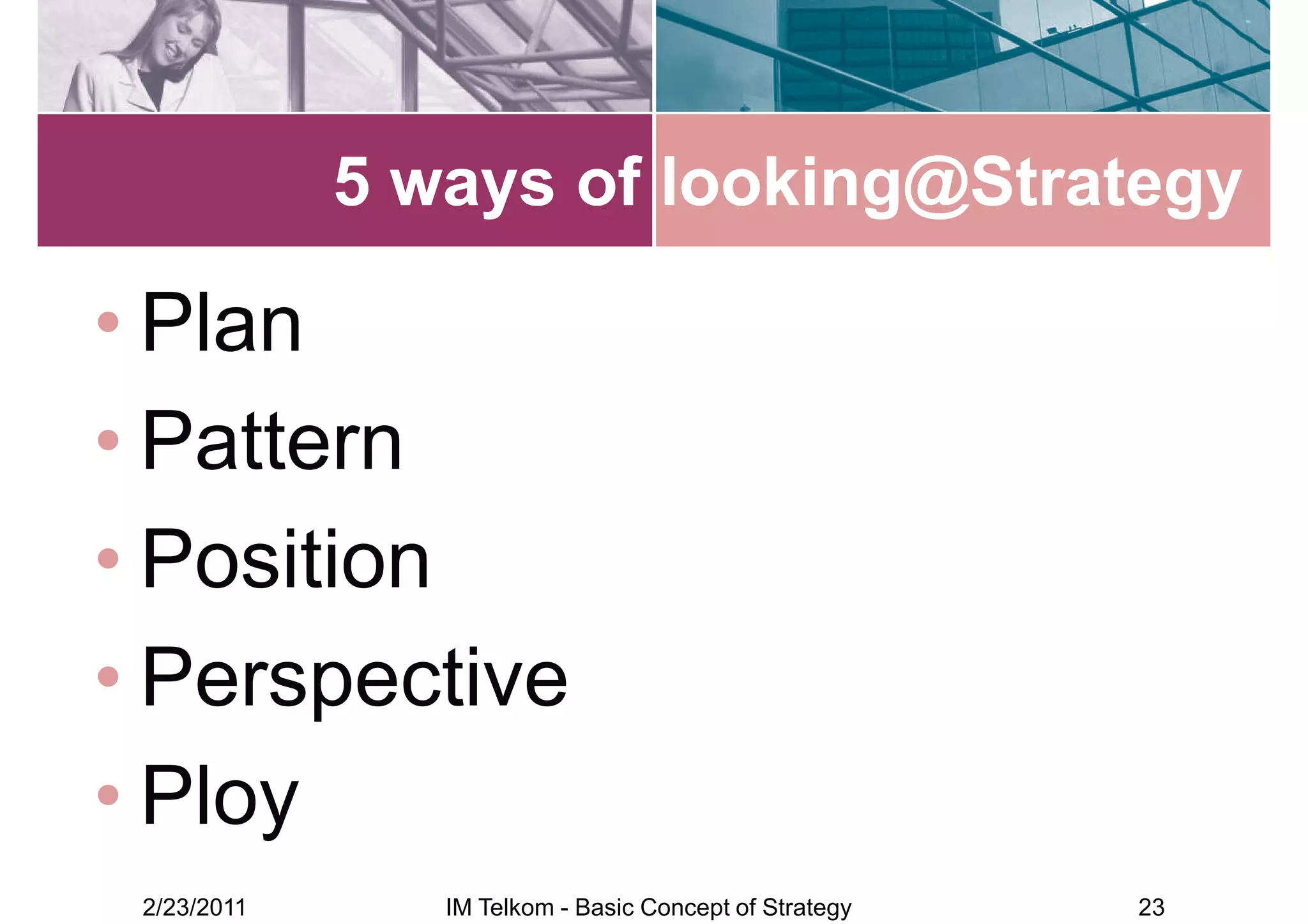 Basic Concept of Strategy & Strategic Management | PDF