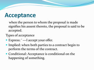 Basic concept on law of contract | PPTX