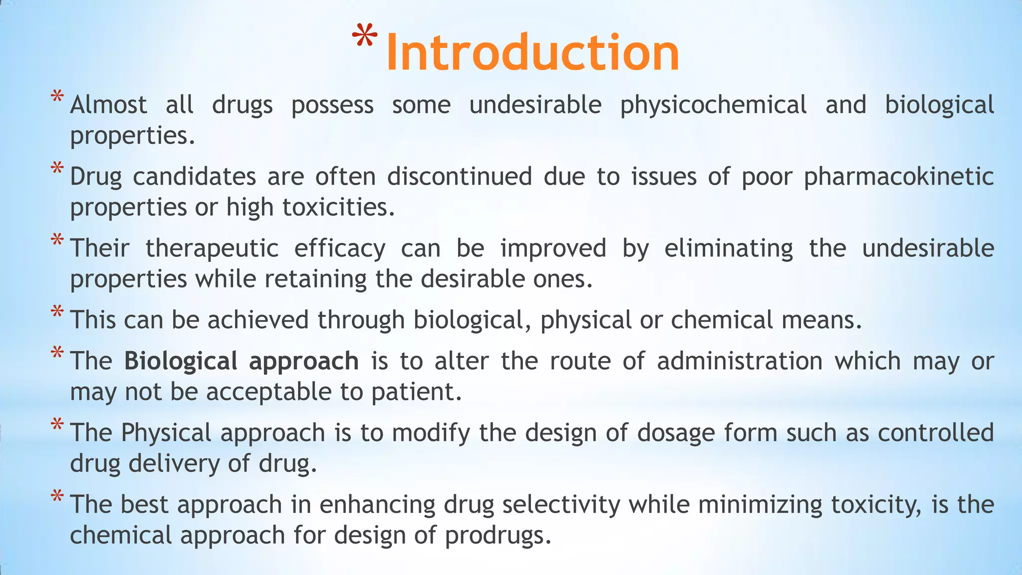 Basic concepts and application of prodrug design | PDF