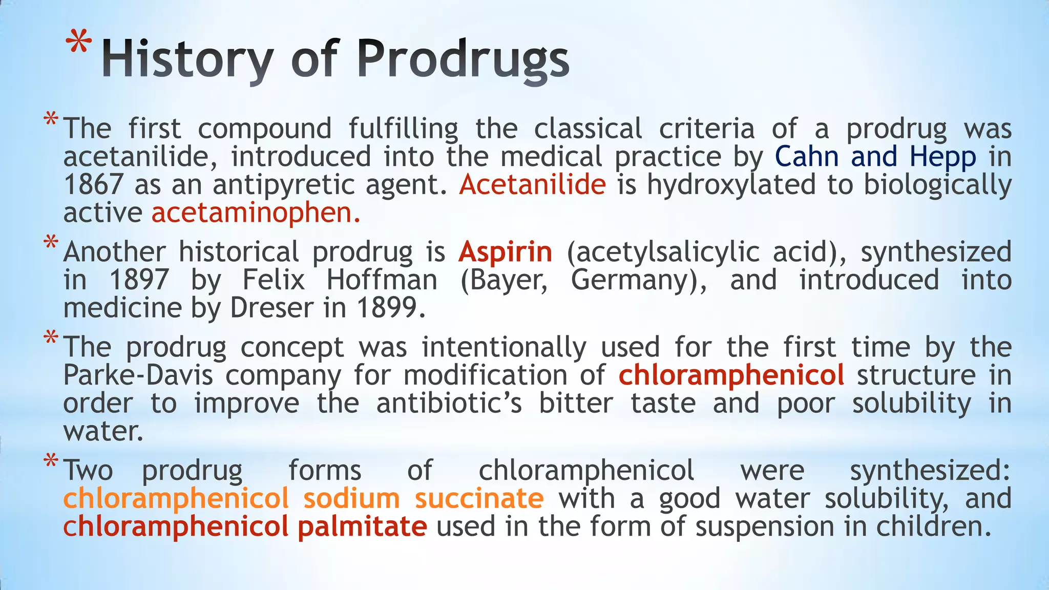 Basic concepts and application of prodrug design | PDF