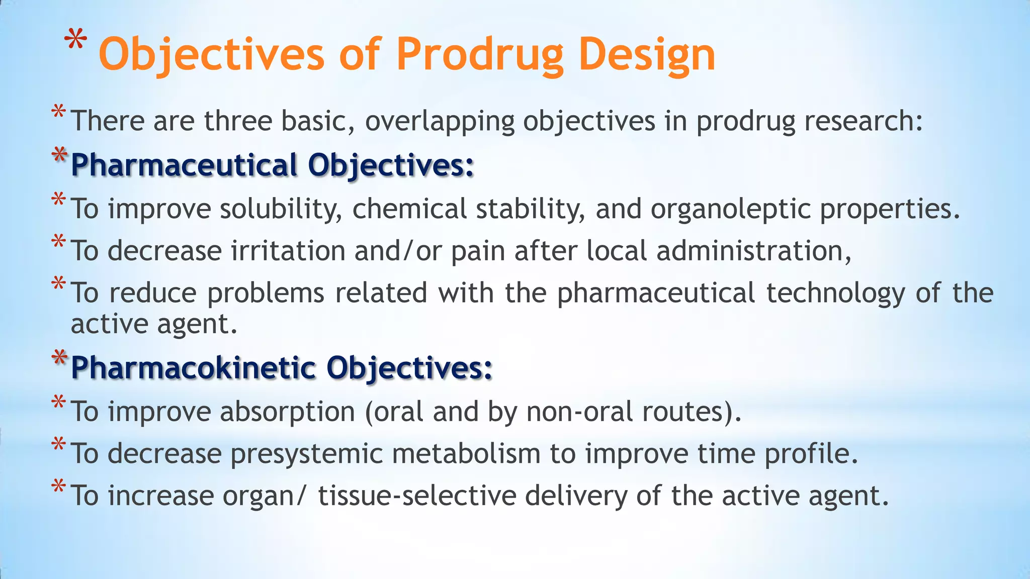 Basic concepts and application of prodrug design | PDF