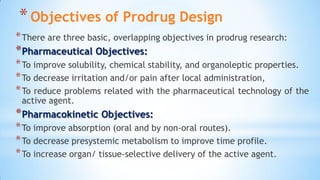 Basic concepts and application of prodrug design | PDF