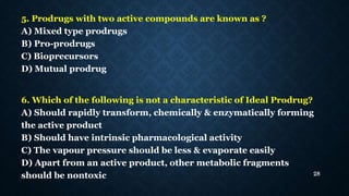 Basic Concepts & Application of Prodrugs Design [Antiviral,Antibiotics ...