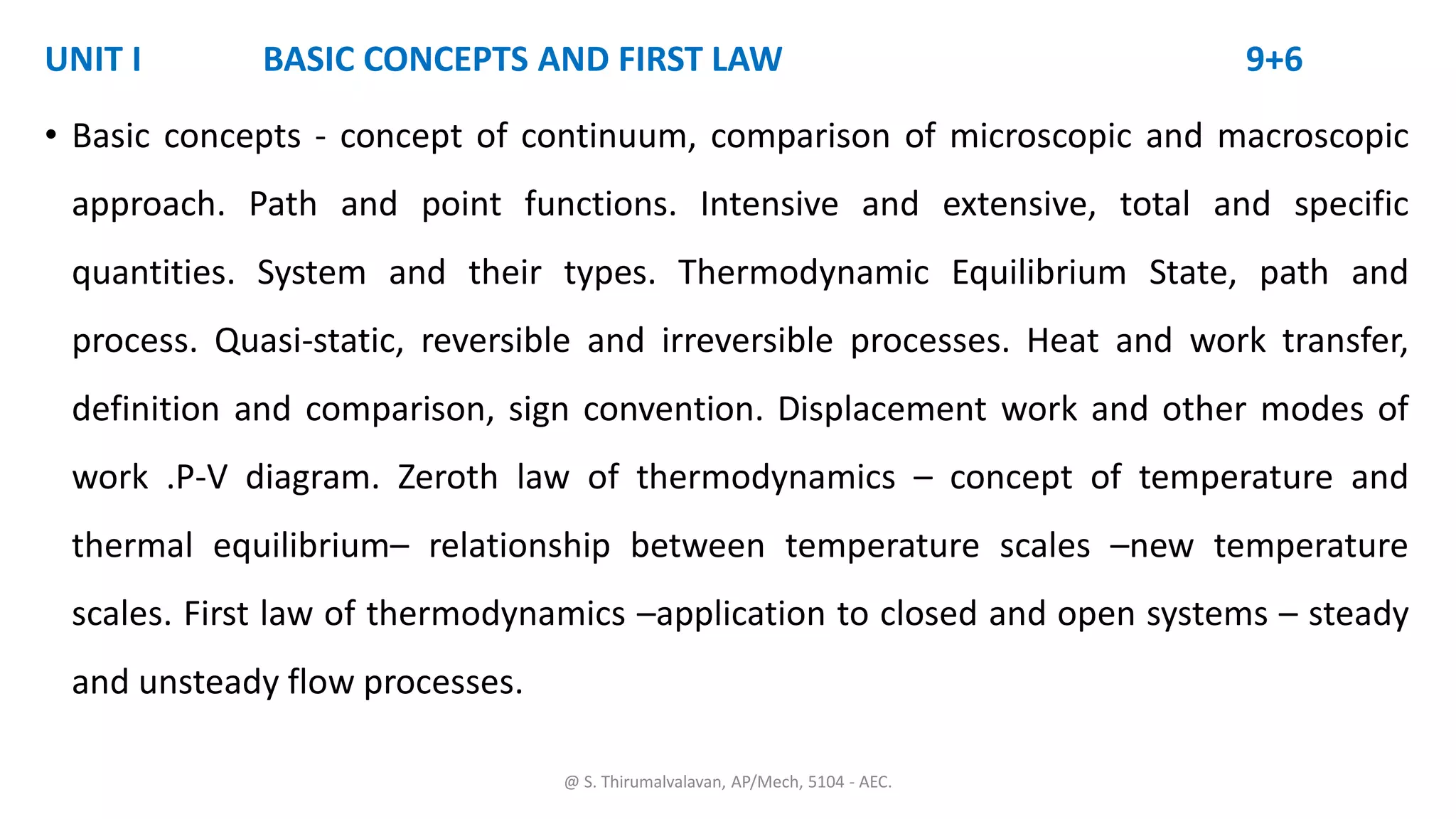 Basic Concepts and First Law of Thermodynamics | PDF