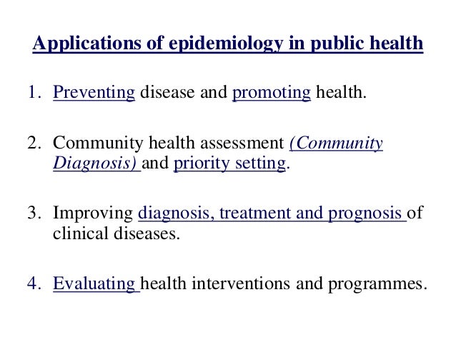 Basic concepts and principles of epidemiology