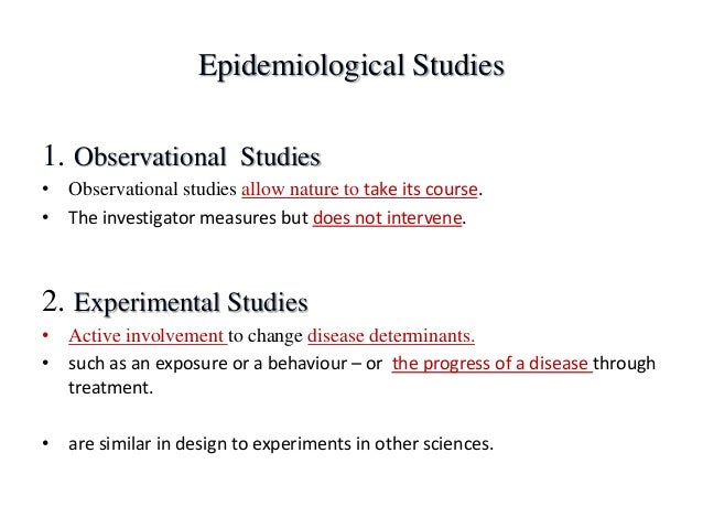 Basic concepts and principles of epidemiology