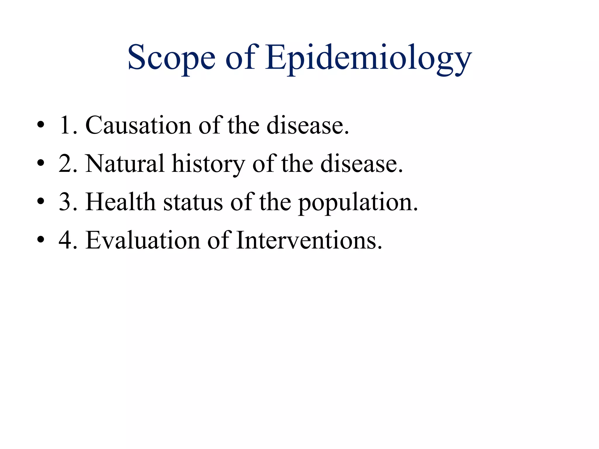Basic concepts and principles of epidemiology | PPTX