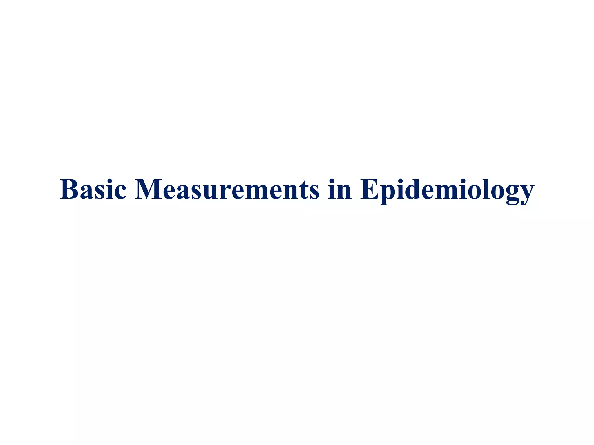 Basic concepts and principles of epidemiology | PPTX