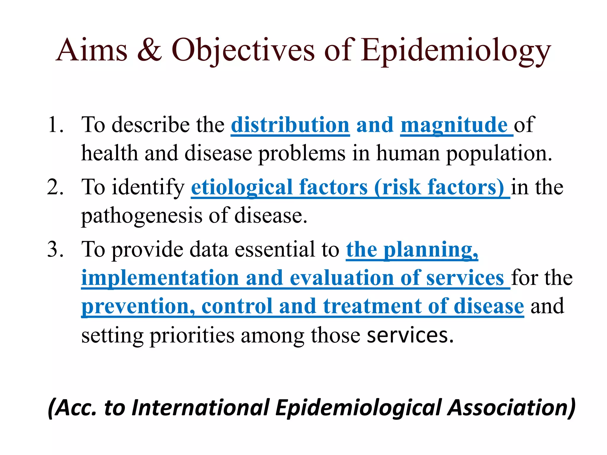 Basic concepts and principles of epidemiology | PPTX