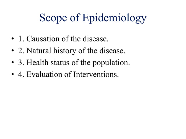 Basic concepts and principles of epidemiology | PPTX