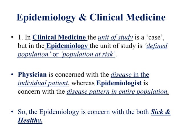 Basic concepts and principles of epidemiology | PPTX