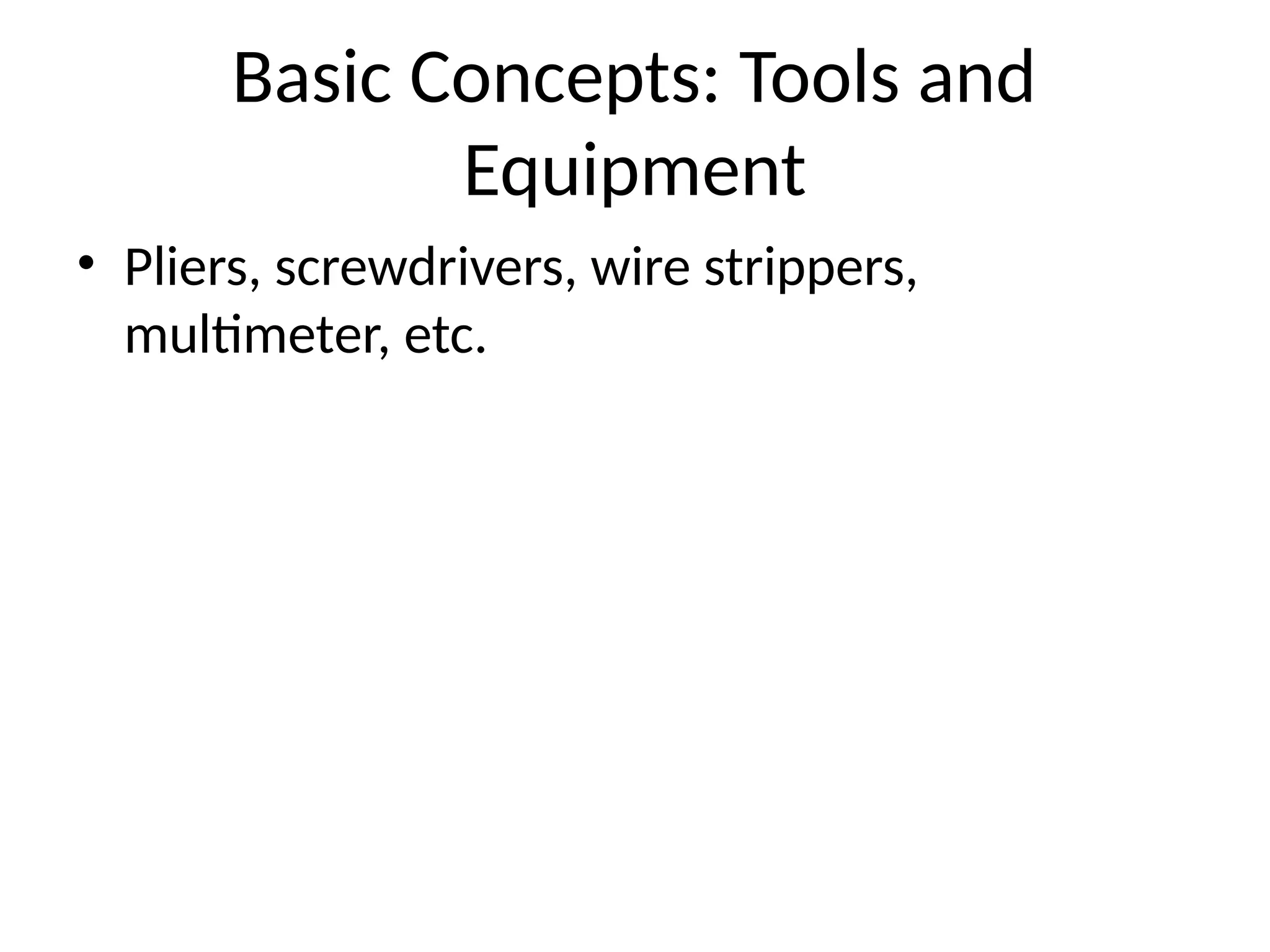 Basic ConceptsEIMPresentation-electrical installation and maintenance | PPTX