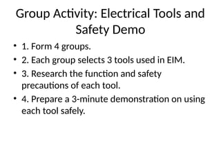 Basic ConceptsEIMPresentation-electrical installation and maintenance ...