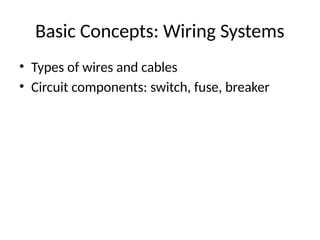 Basic ConceptsEIMPresentation-electrical installation and maintenance ...