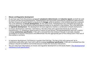 Basic concepts in developmental biology | PPTX