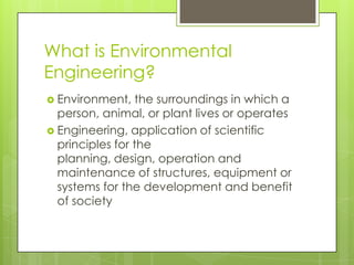 Basic concepts in environmental engineering | PPTX