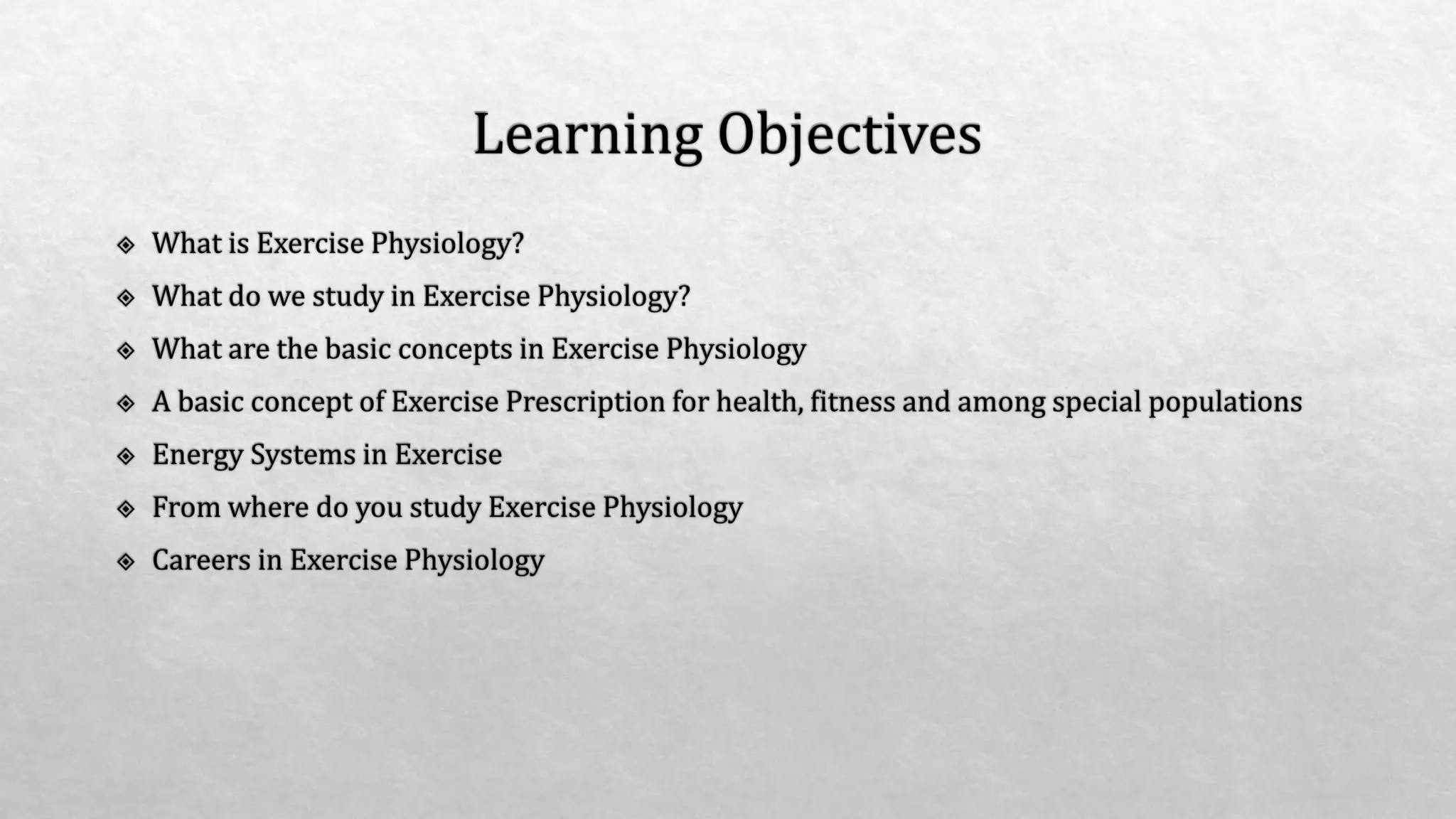 Basic Concepts in Exercise Physiology | PPT