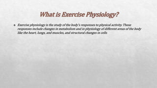 Basic Concepts in Exercise Physiology | PPT