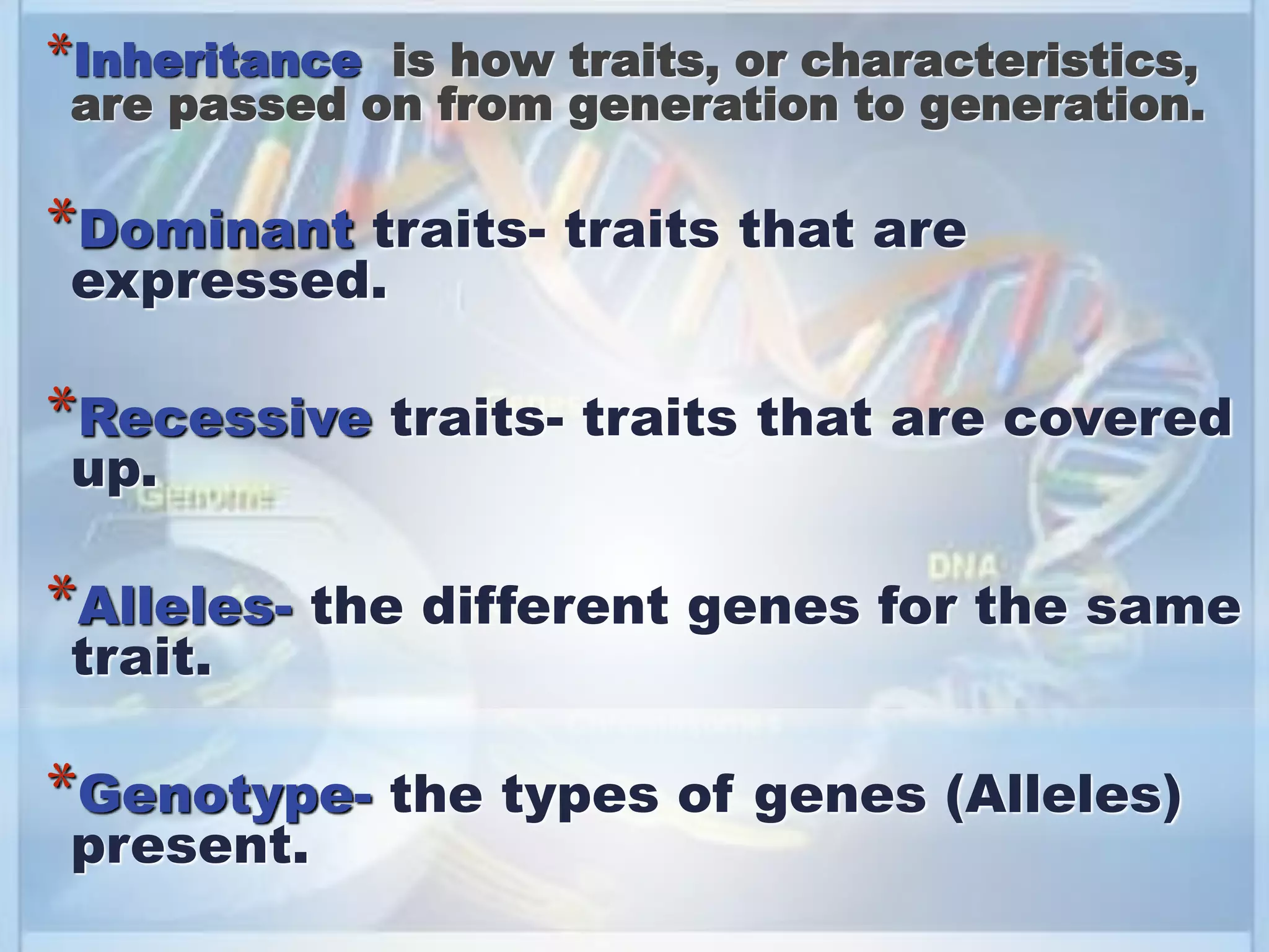 Basic concepts in genetics | PPTX